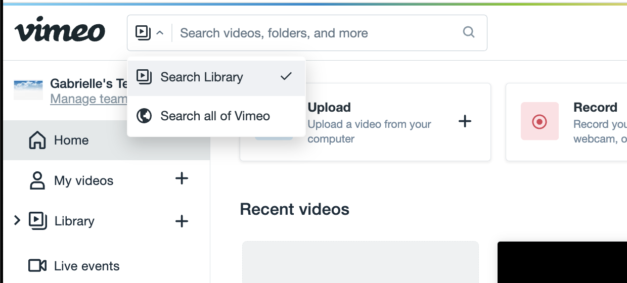 How to search your Library – Vimeo Help Center