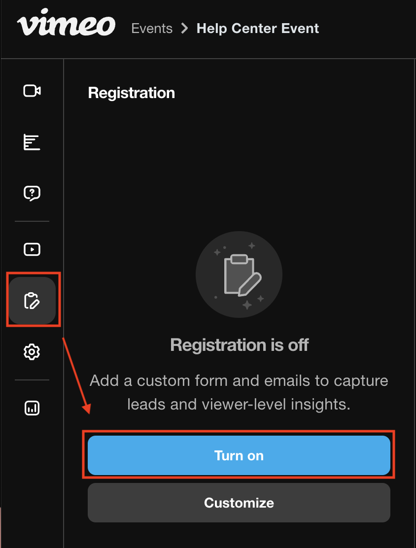 How to configure the registration form for your live event or webinar – Vimeo Help Center